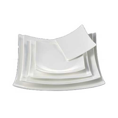 Yanco Fuji Porcelain Bone White Square Sushi Plate, 10 1/2 inch Length ...