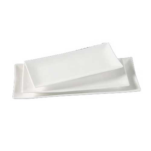 Yanco Fuji Porcelain Bone White Rectangular Sushi Plate, 13 1/2 inch ...