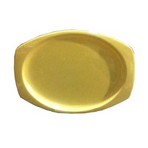 Yanco Nessico Melamine Yellow Platter, 11 1/2 inch Length -- 24 per case.