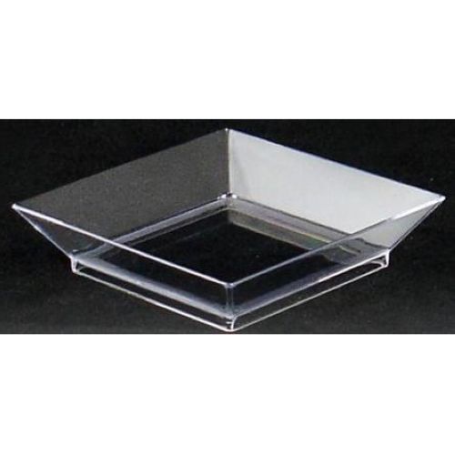 Royal Plasticware Miniatures Clear Square Tray, 2.25 inch - 50 per pack ...