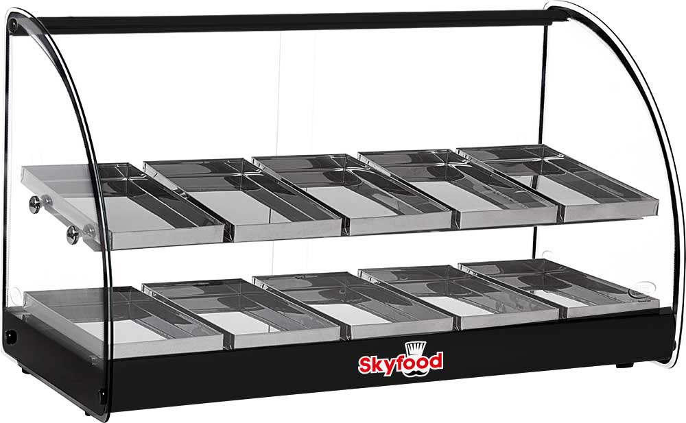 Skyfood 120 Volt Food Warmer Display Case with Two Shelves, 30 1/3 inch ...
