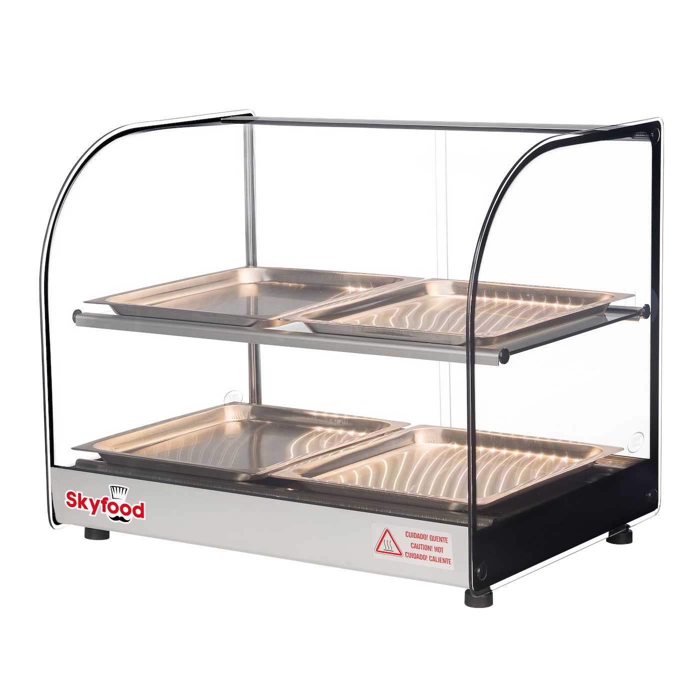 Skyfood Countertop Food Warmer Display Case with Two Shelves, 22 1/2 x ...