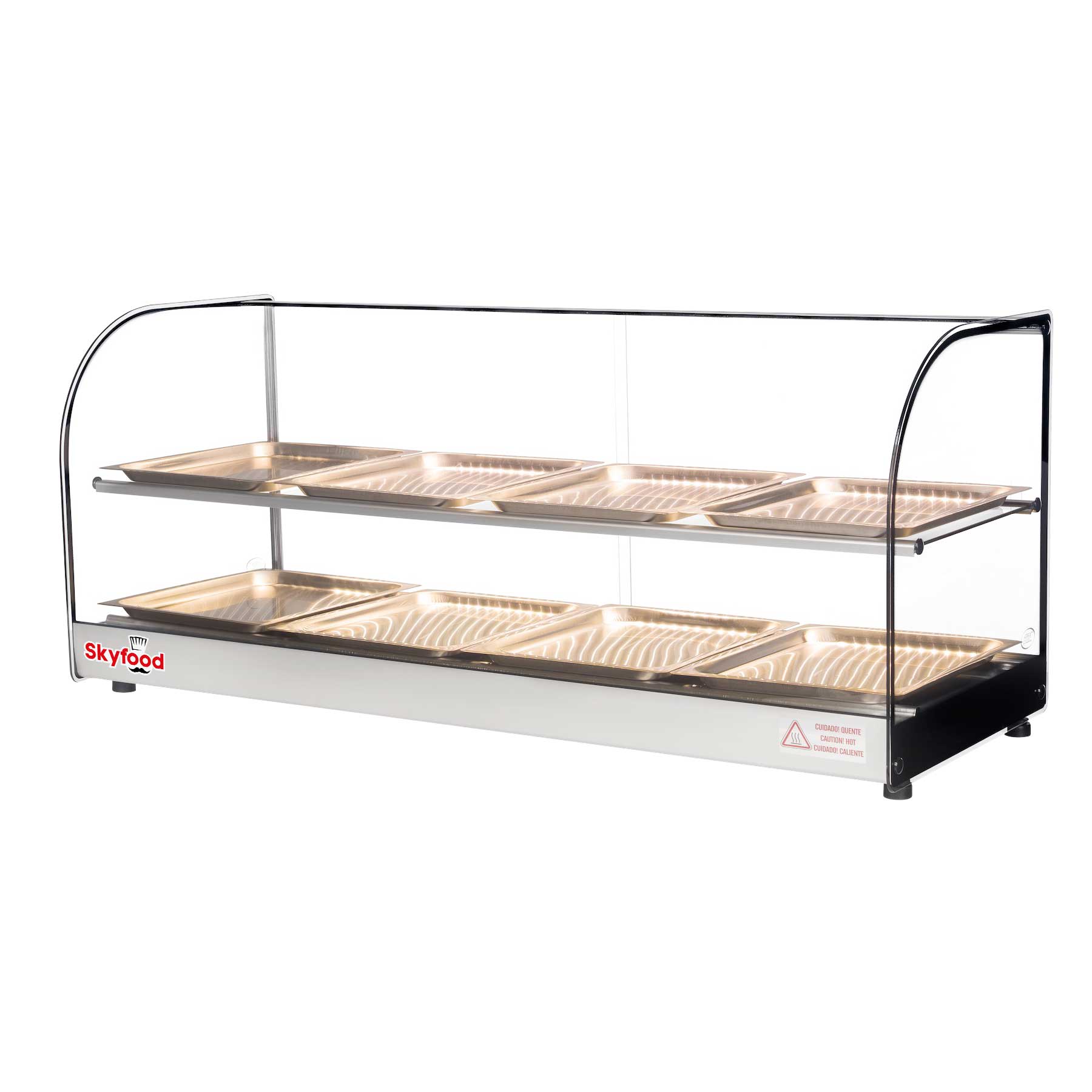 Skyfood Countertop Food Warmer Display Case with Two Shelves, 43 5/16 x ...