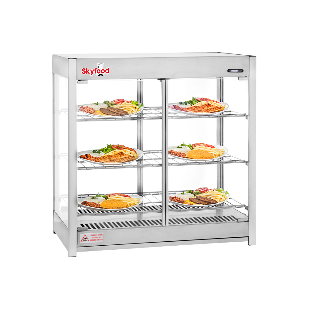 Skyfood Pass Thru Steam Line Heated Merchandiser Cabinet, 31 ½ x 18 ½ x ...