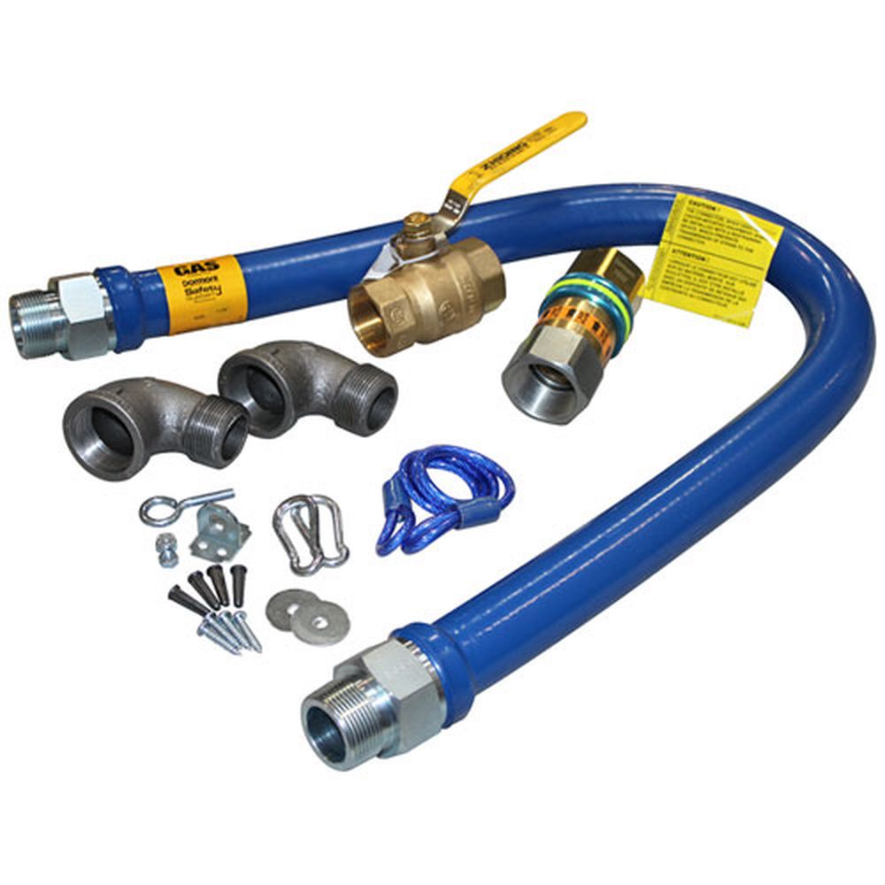 Dormont DOR16125KIT48 1 1/4 inch Mpt Blue Hose Deluxe Gas Hose ...