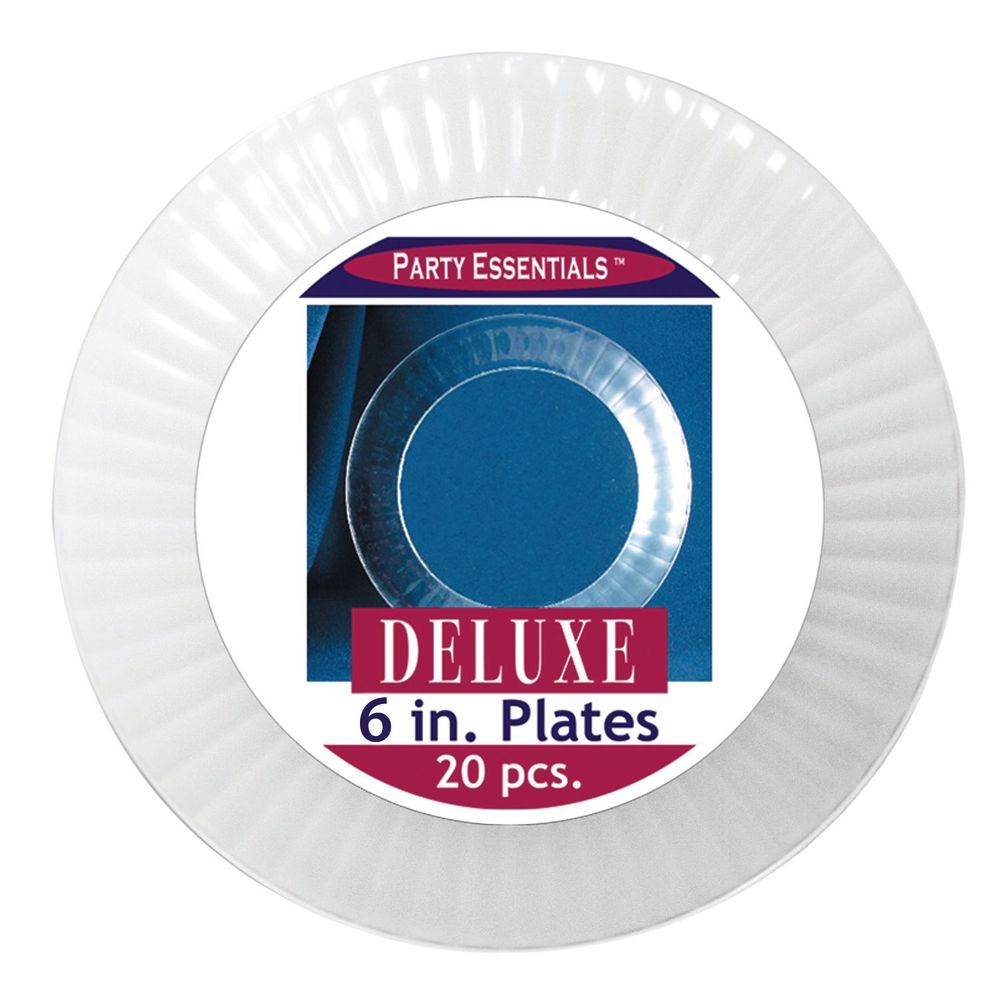 Northwest Enterprises Party Essentials Clear Deluxe Dinner Plate, 6 ...
