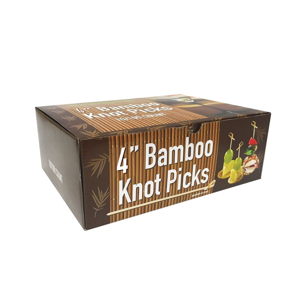Northwest Enterprises Party Essentials Bamboo Knot Pick, 4 inch -- 1000 ...