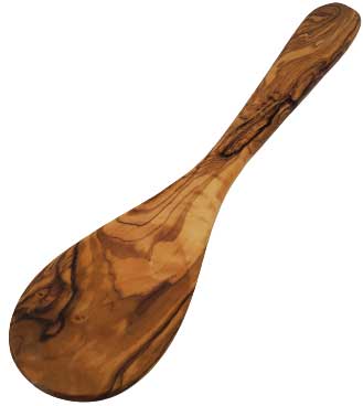Anytime Bar Supplies Olive Wood Cooking Spoon, 12 inch