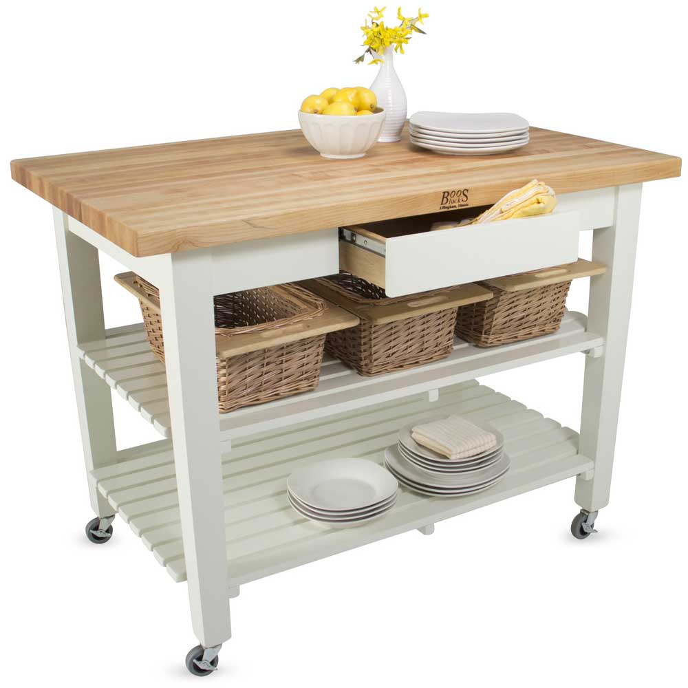 John Boos Cream Finish Useful Gray Stain Base Maple Classic Country ...