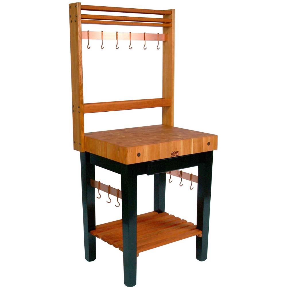 John Boos Cherry Pro Prep Block with Drawer, 30 x 30 x 4 inch.
