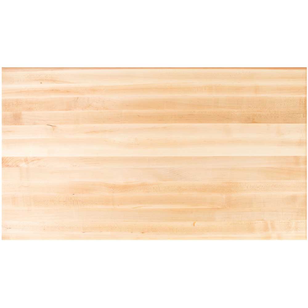 John Boos Tuff Var Finish Rectangular Soft Maple Butcher Block Top, 48 ...