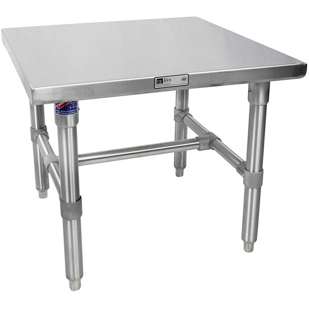John Boos Galvanized Base and Bracing Flat Top Machine Stand, 30 x 20 inch.