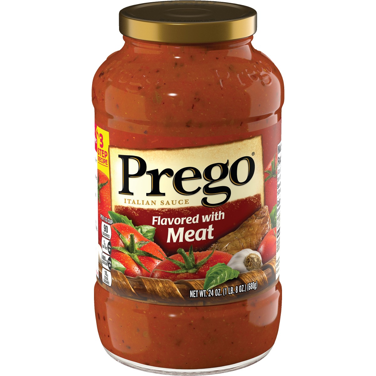 Prego Meat Flavored Classic Italian Spaghetti Sauce, 24 Ounce - 3 per ...