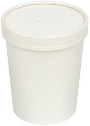 Inno-Pak White Soup Cup with Paper Lid Combo Pack | FoodServiceDirect