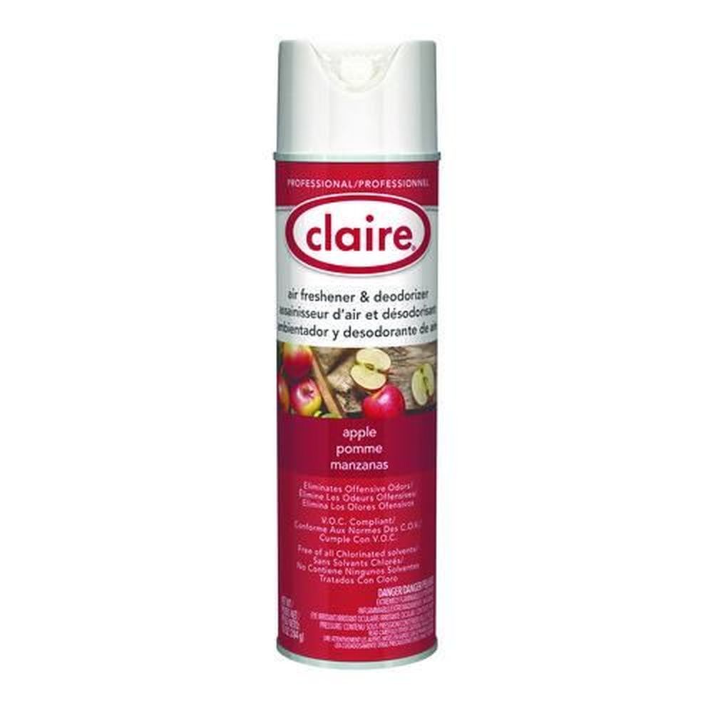 Claire Apple Air Freshener and Deodorizer, 10 Ounce Aerosol Spray -- 12 ...