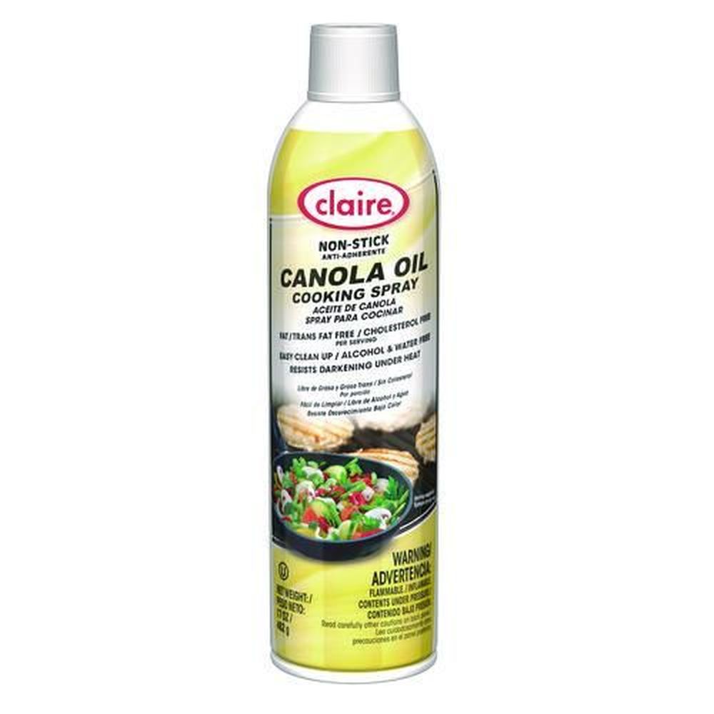 Claire Canola Oil Cooking Spray, 17 Ounce Can -- 6 per case