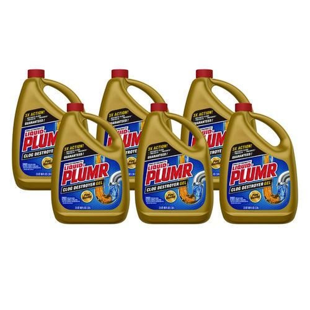 Liquid Plumr Pro-Strength Full Clog Destroyer Gel Plus PipeGuard, 80 ...