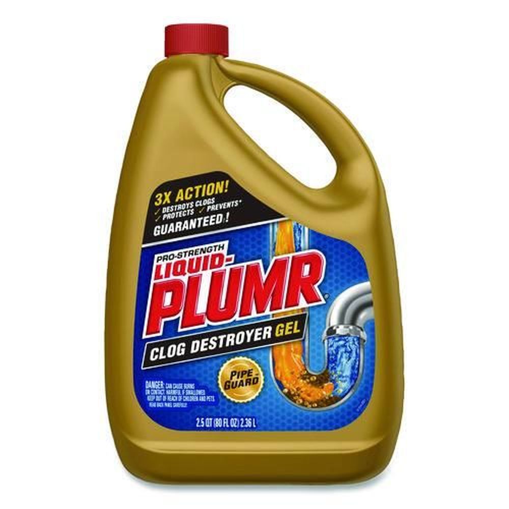 Liquid Plumr Pro-Strength Full Clog Destroyer Gel Plus PipeGuard, 80 Ounce