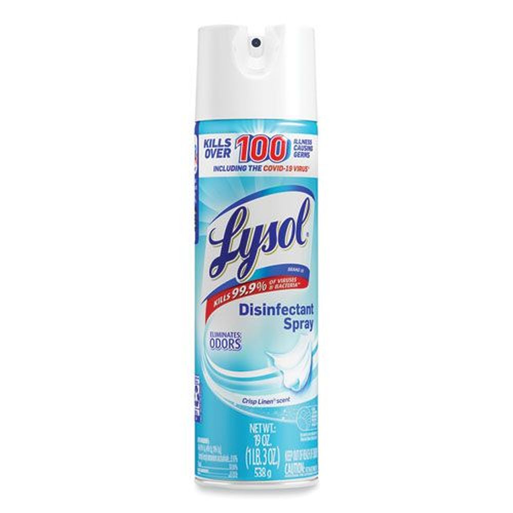 Lysol Crisp Linen Disinfectant Spray, 19 Ounce Aerosol Spray -- 12 per case