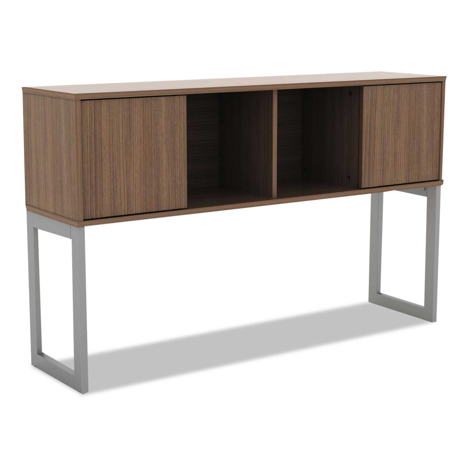 Alera Modern Walnut Open Office Desk Series Hutch, 60 x 15 x 36 1/2 inch