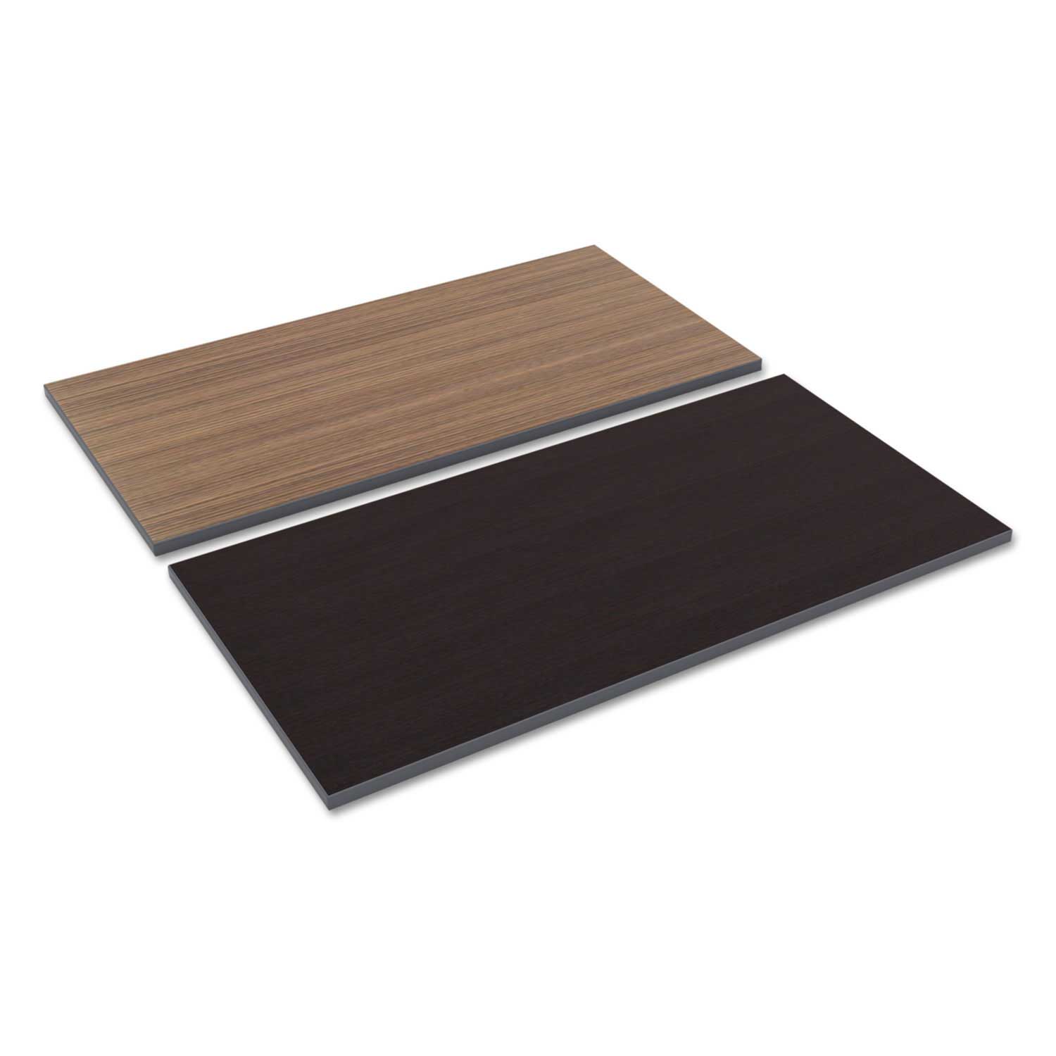 Alera Espresso/Walnut Rectangular Reversible Woodgrain Laminate Table ...