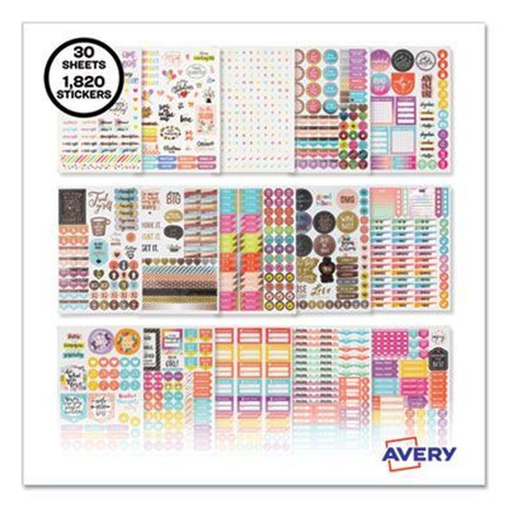 Avery Planner Sticker Variety Pack For Moms -- 1820 per pack