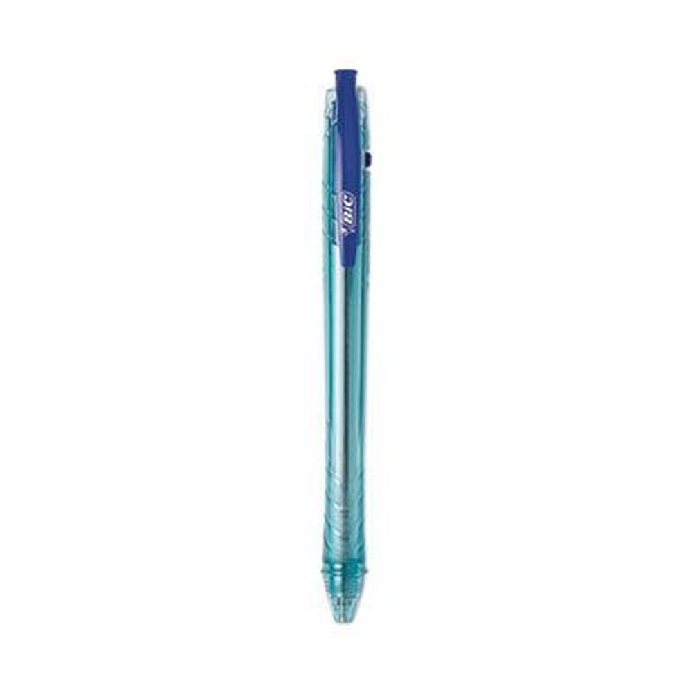 BIC ReVolution Ocean Bound Medium 1 mm Retractable Blue Ink/Translucent ...