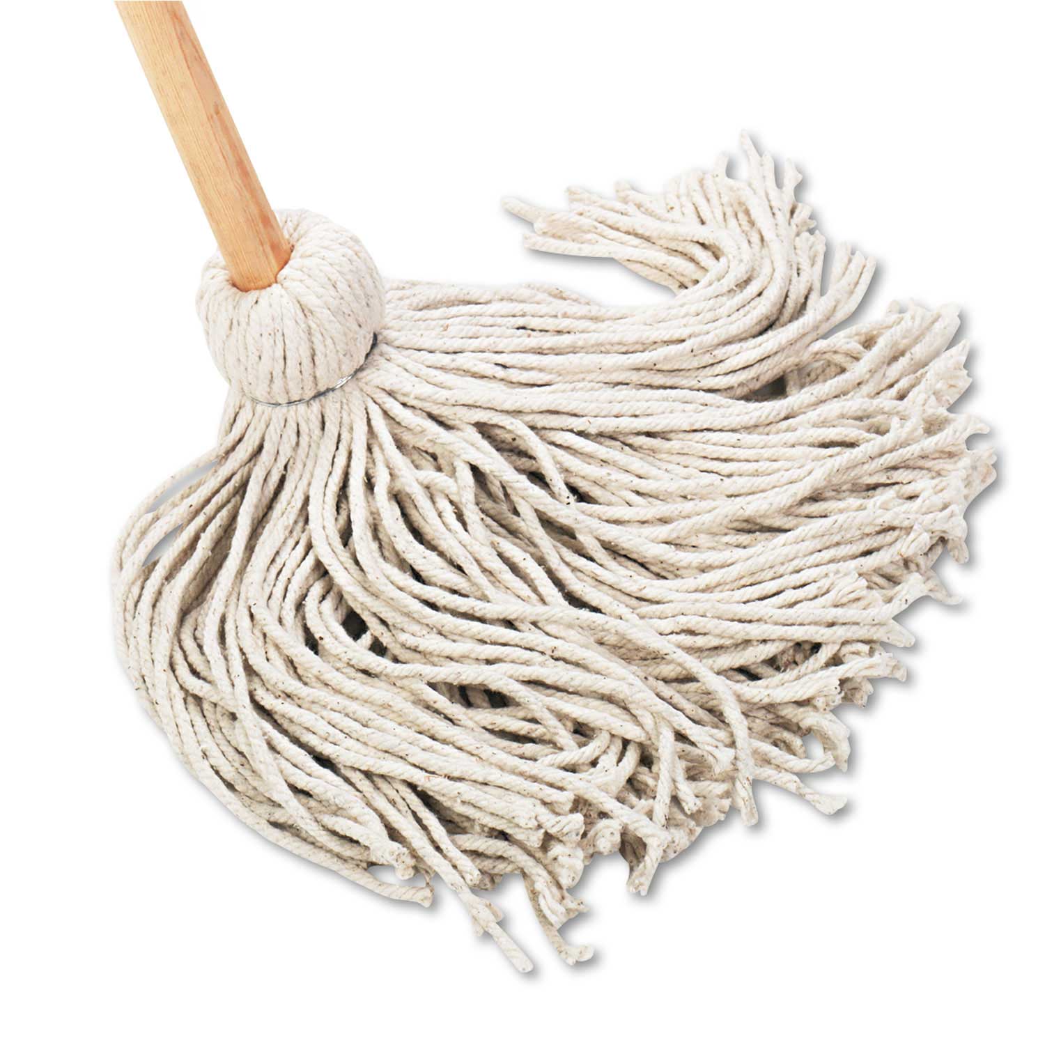 Boardwalk Cotton Fiber Head Deck Mop with 54 inch Wooden Handle, 20 ...