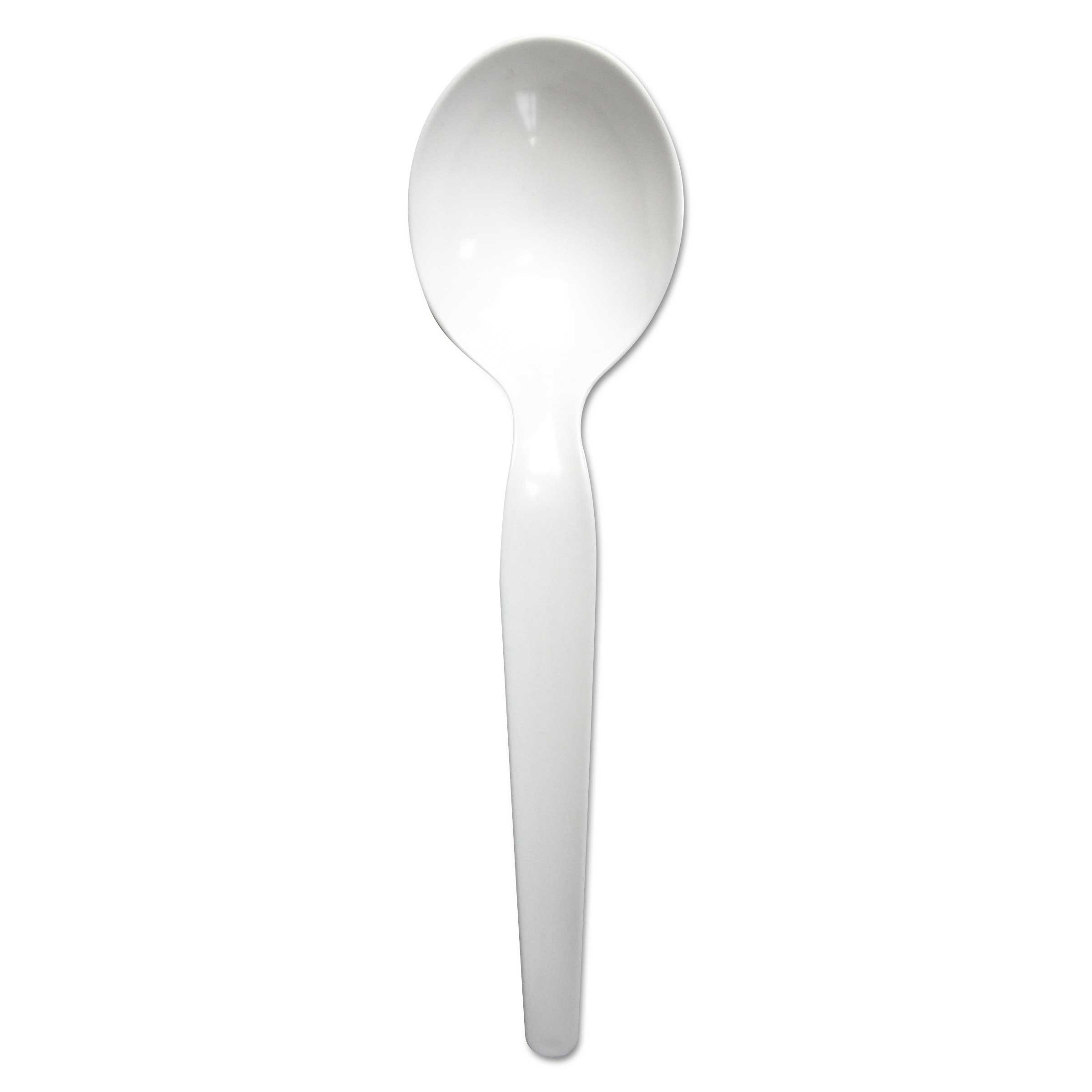 Boardwalk White Heavyweight Polystyrene Cutlery Soup Spoon -- 1000 per case