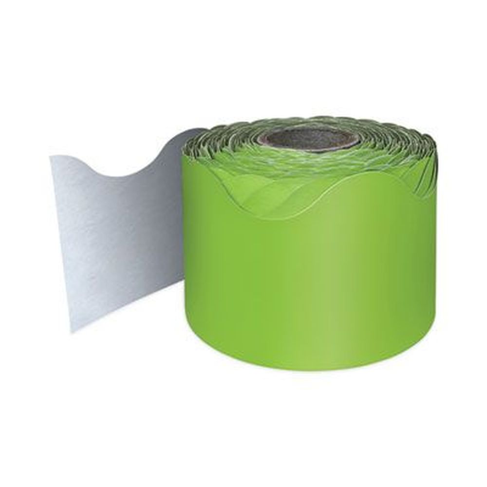 Carson Dellosa Education Lime Rolled Scalloped Border, 2.25 inch x 65 ...