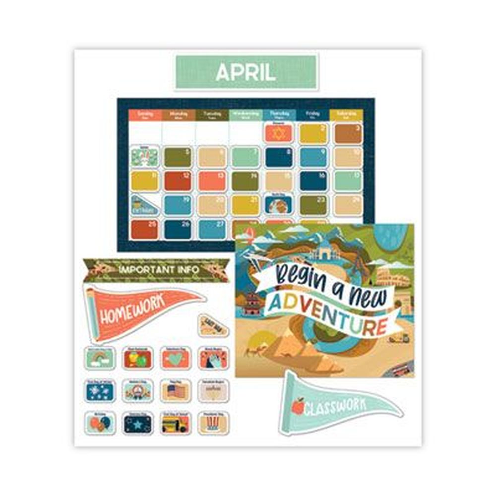Carson Dellosa Education 123 Pieces Lets Explore Calendar Bulletin ...