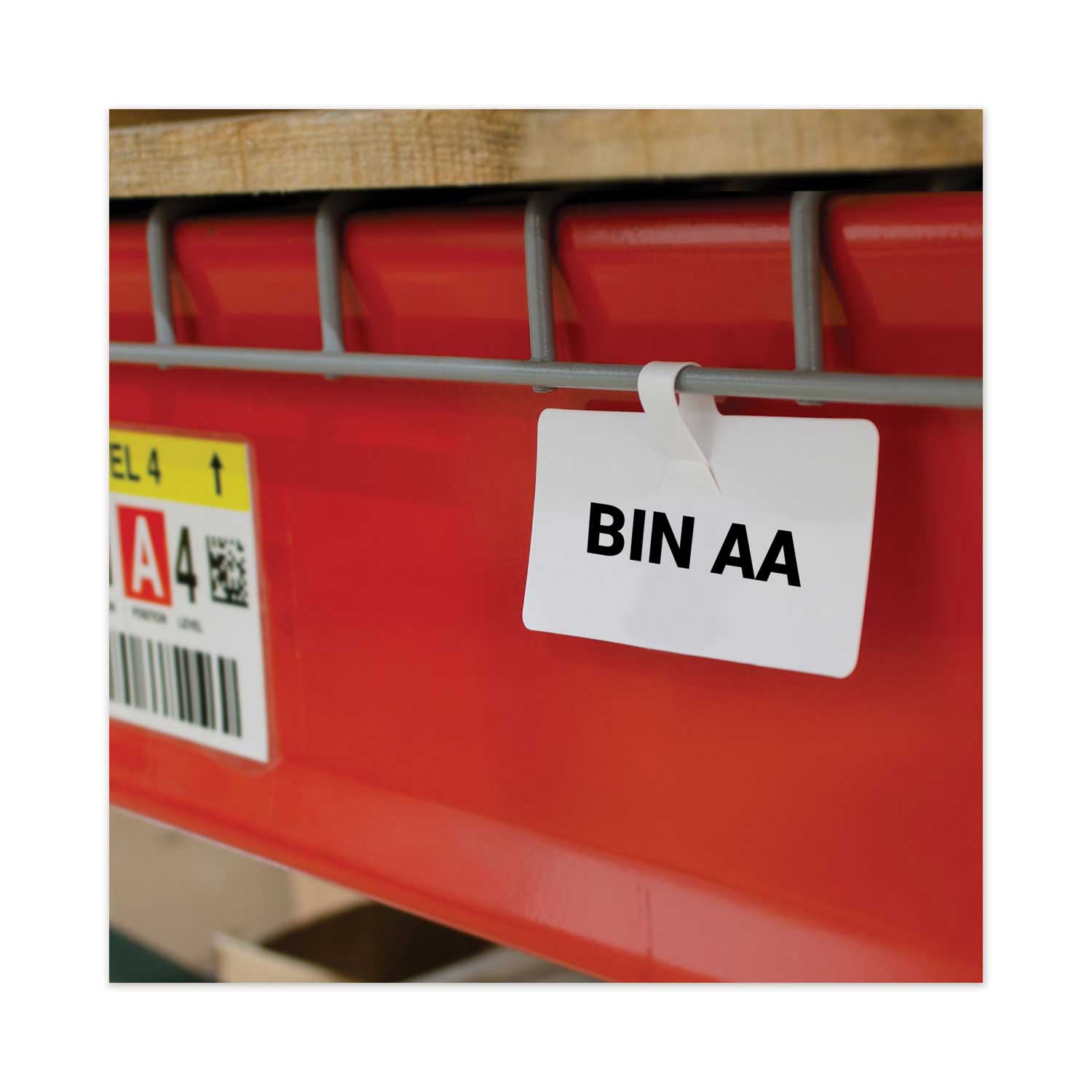 C-Line White Side Load Wire Rack Shelf Tag, 3.5 x 1.5 inch - 10 per ...