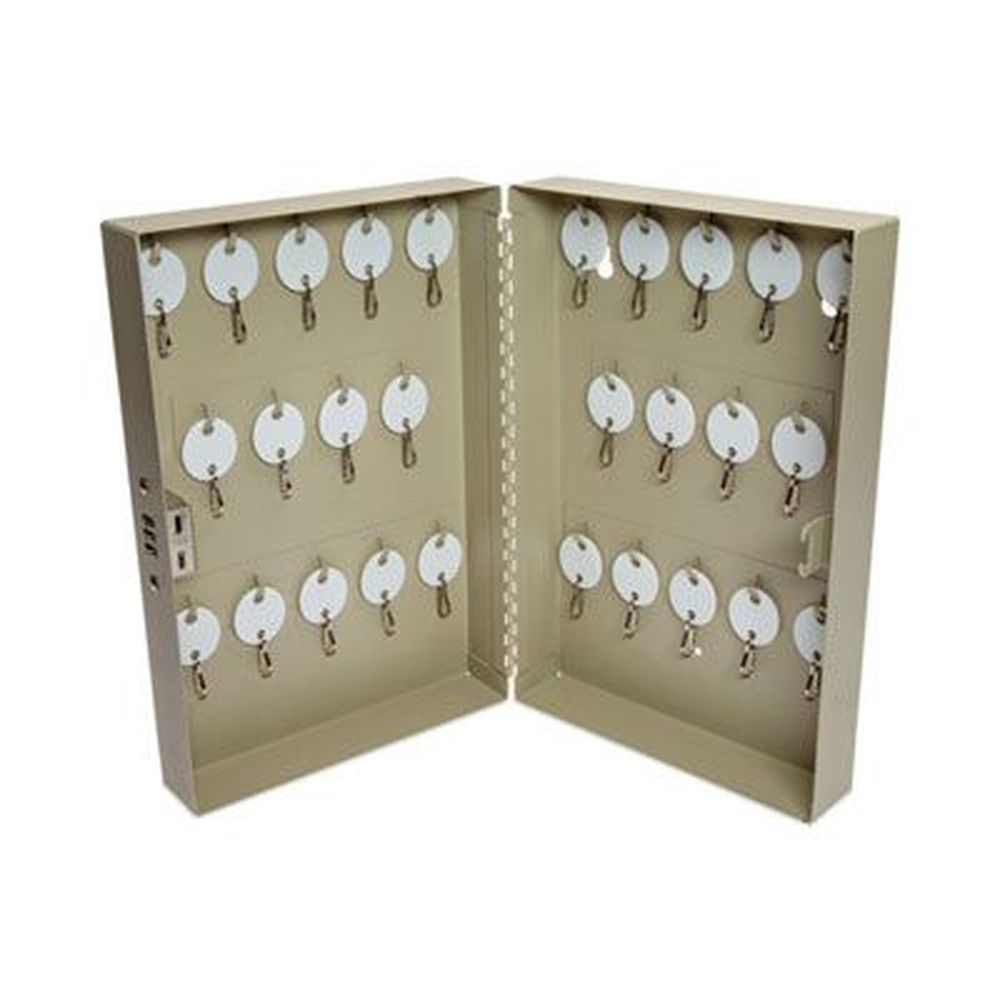Controltek Sand Metal Combination Lockable Key Cabinet, 28 Key Capacity
