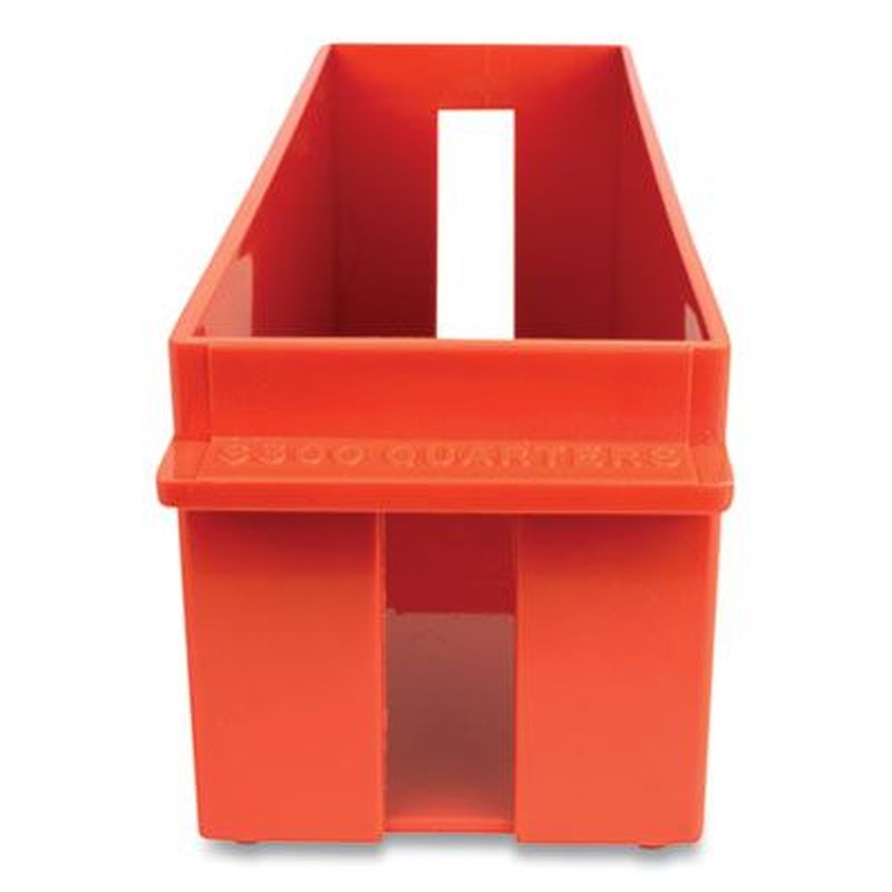 ControlTek Plastic Orange 1 Compartment Quarters Extra-Capacity Coin ...