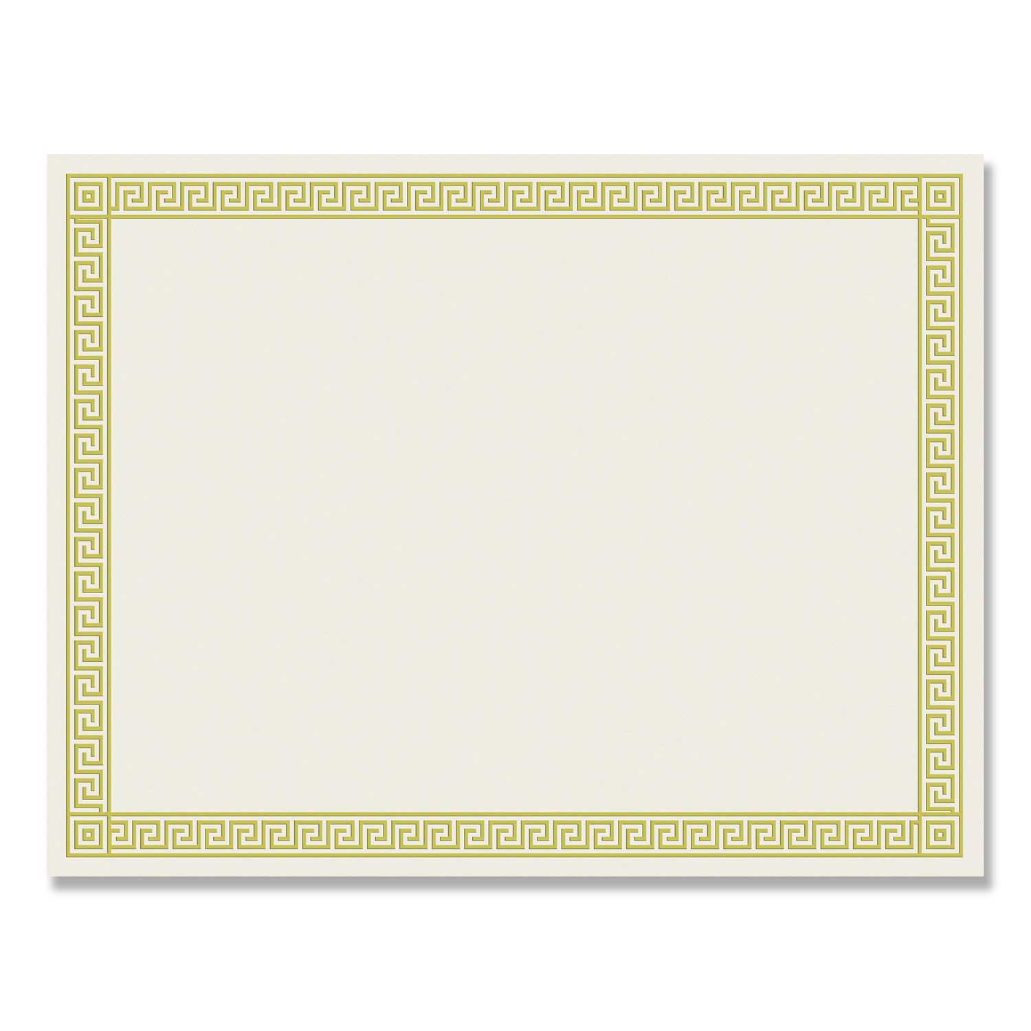 Great Papers Ivory and Gold Channel Border Foil Certificate, 8.5 x 11 ...