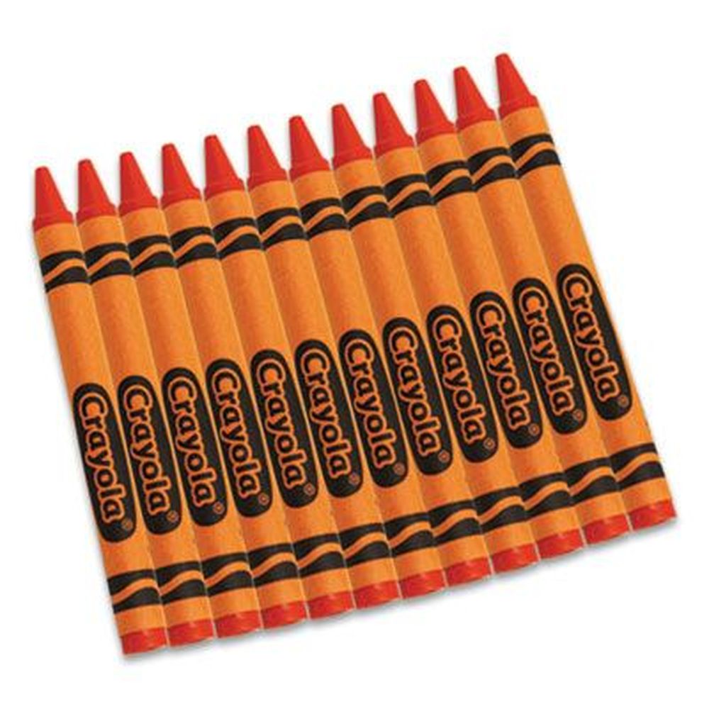 Crayola Orange Crayons -- 12 per box