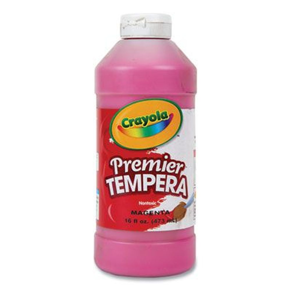 Crayola Magenta Premier Tempera Paint, 16 Ounce Bottle