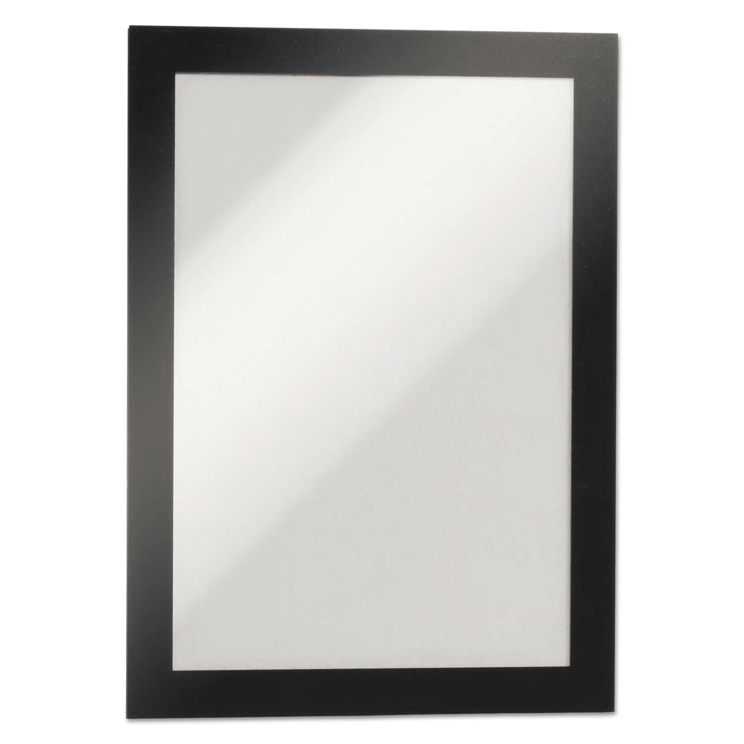 Durable Duraframe PVC Rectangular Black Frame Sign Holder for 5 1/2 x 8 ...
