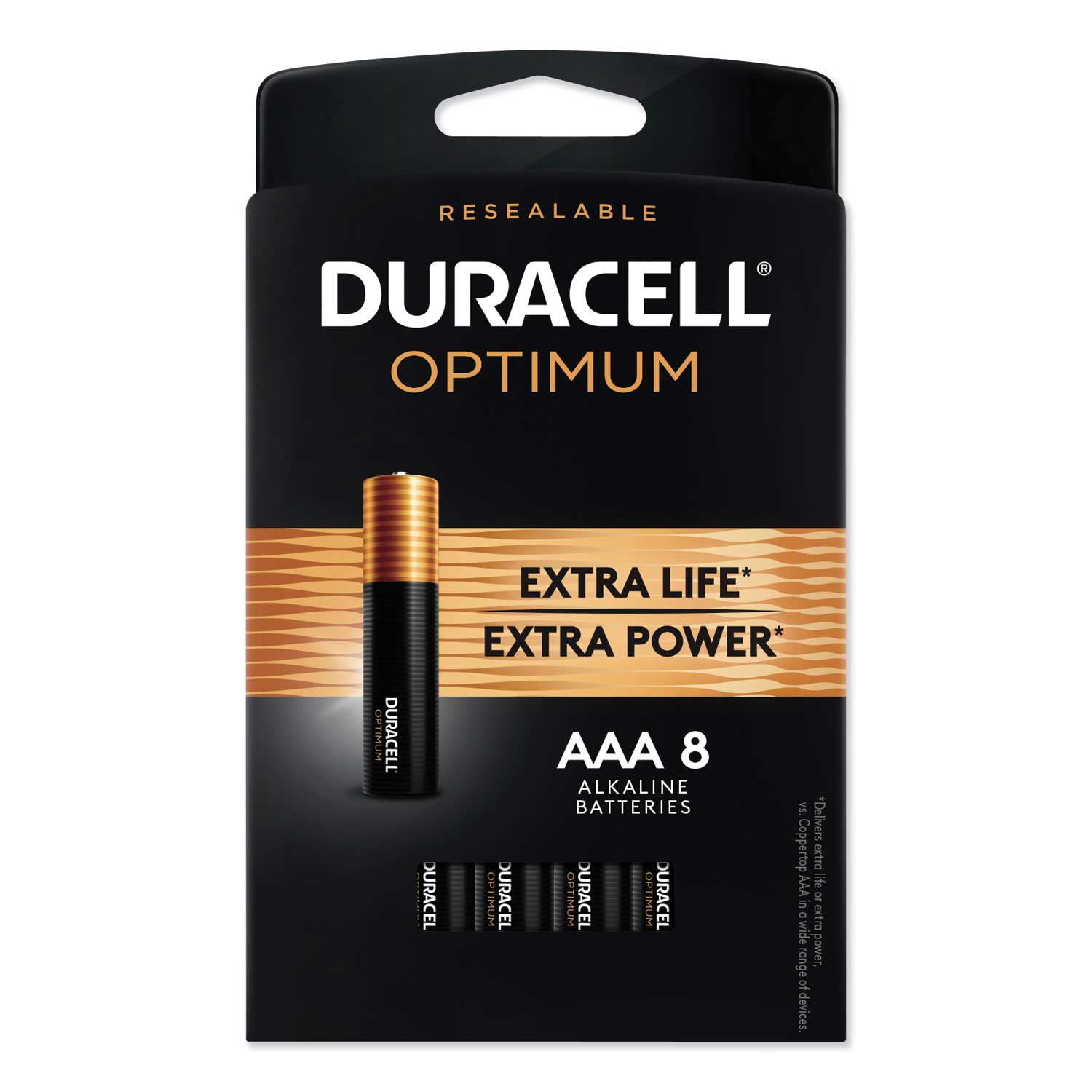 Duracell Optimum Alkaline AAA Battery - 8 per pack -- 1 pack