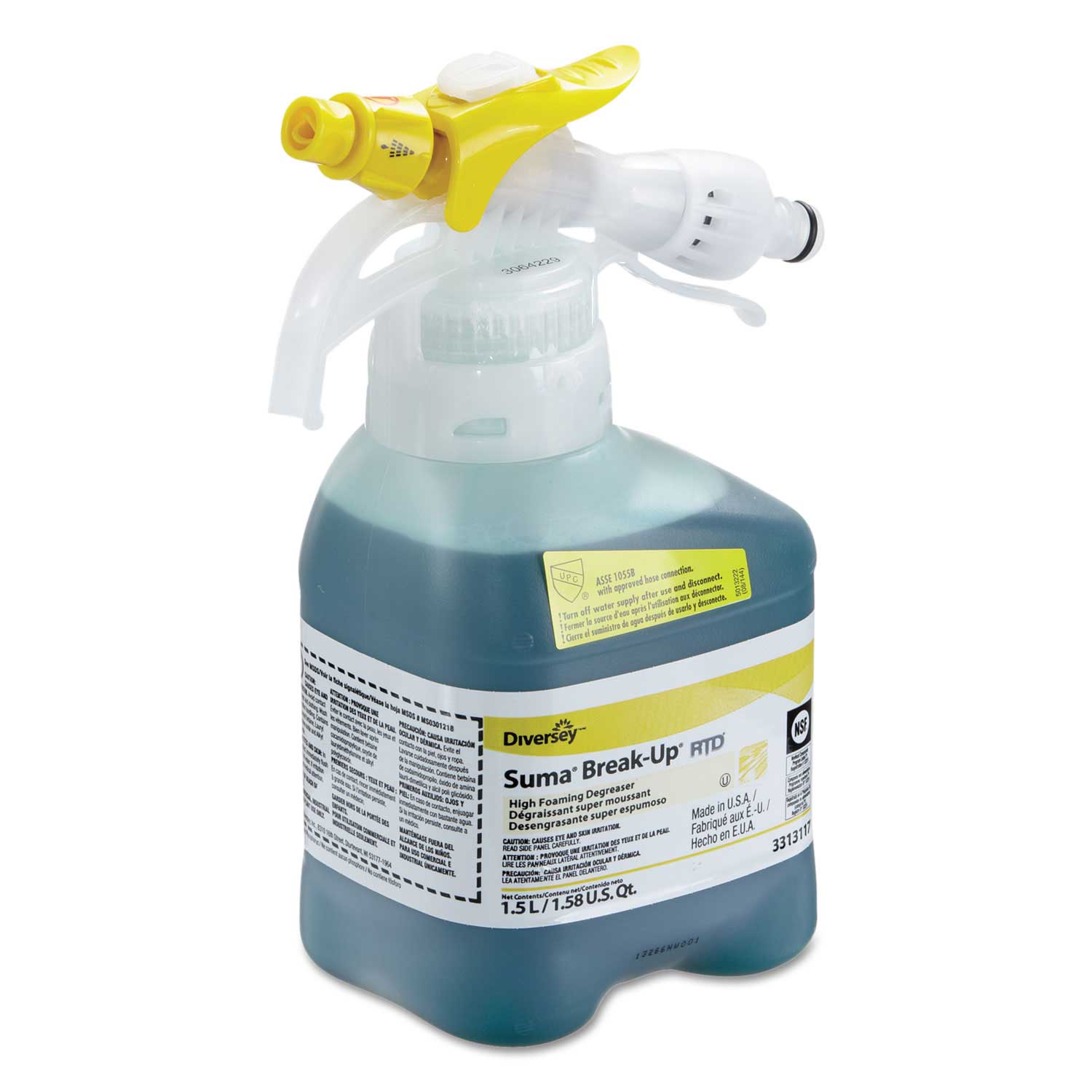 Diversey Suma Break Up Heavy Duty Foaming Grease Release Cleaner, 1500 ...