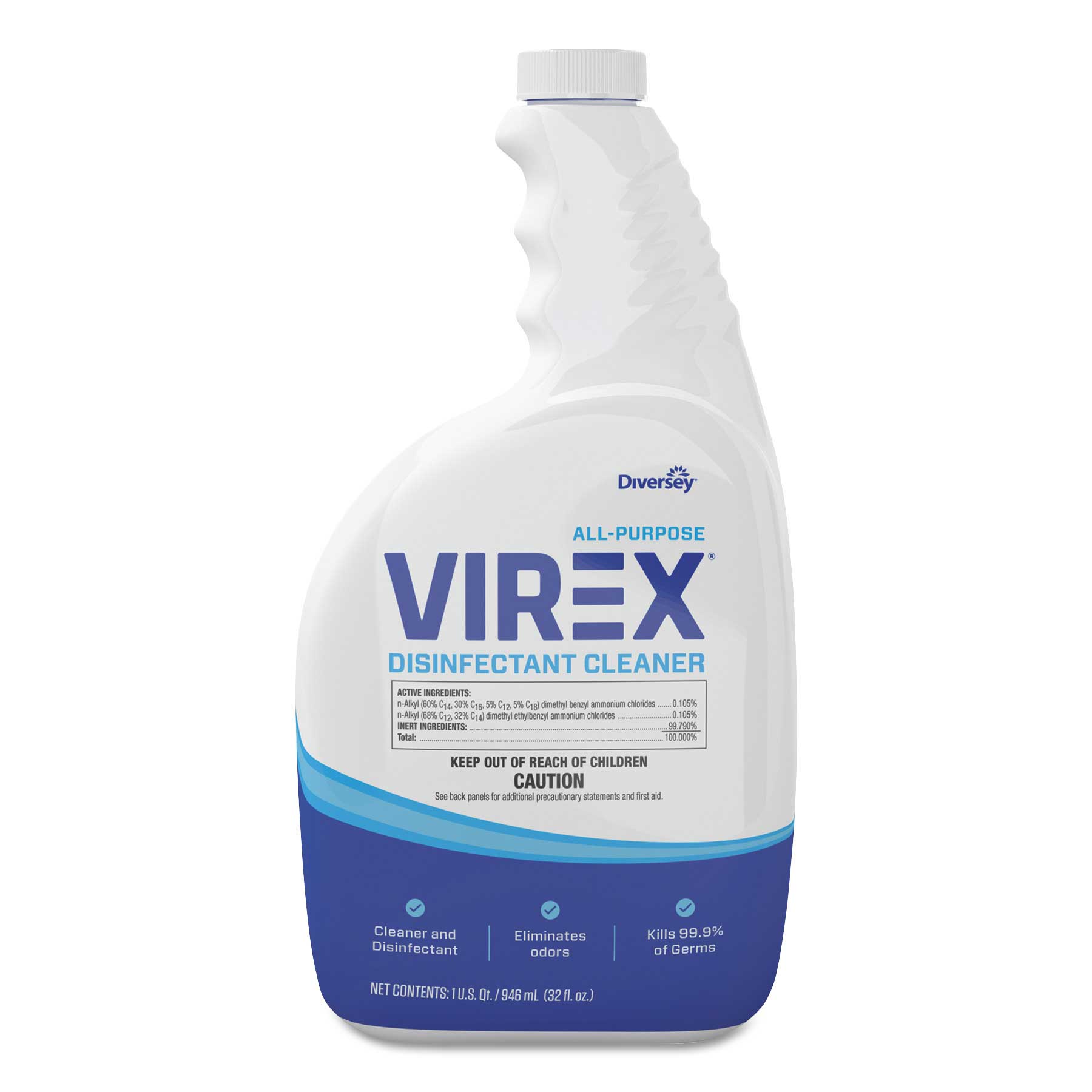 Diversey Virex Lemon Scent All Purpose Disinfectant Cleaner, 32 Ounce ...