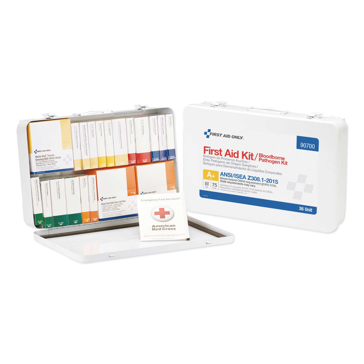 First Aid Only Unitized ANSI Class A Weatherproof First Aid Kit for 75 ...