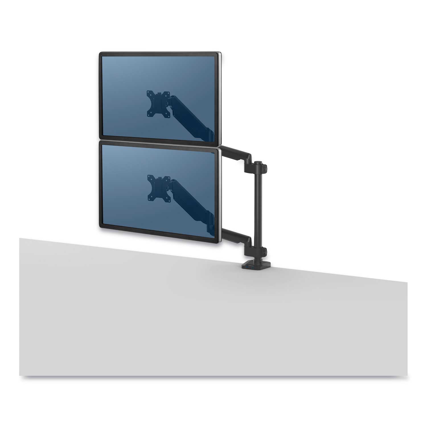 Fellowes Black Platinum Series Dual Stacking Arm for 27 inch Monitors