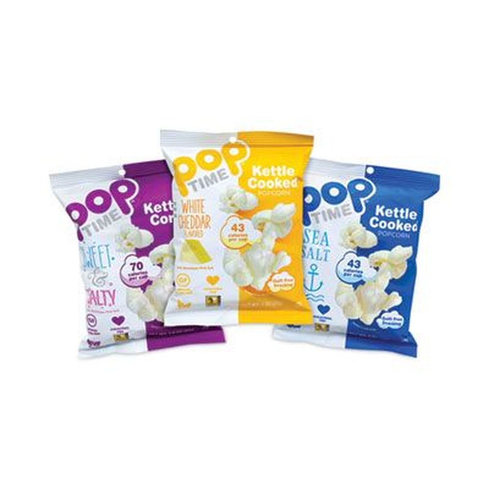popTIME Assorted Flavors Kettle Cooked Popcorn - Variety Pack, 1 Ounce ...