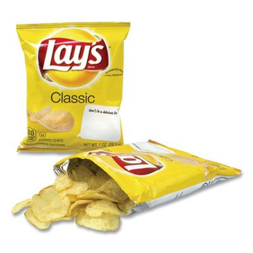 Lays Classic Flavor Regular Potato Chips, 1 Ounce Bag -- 50 per case