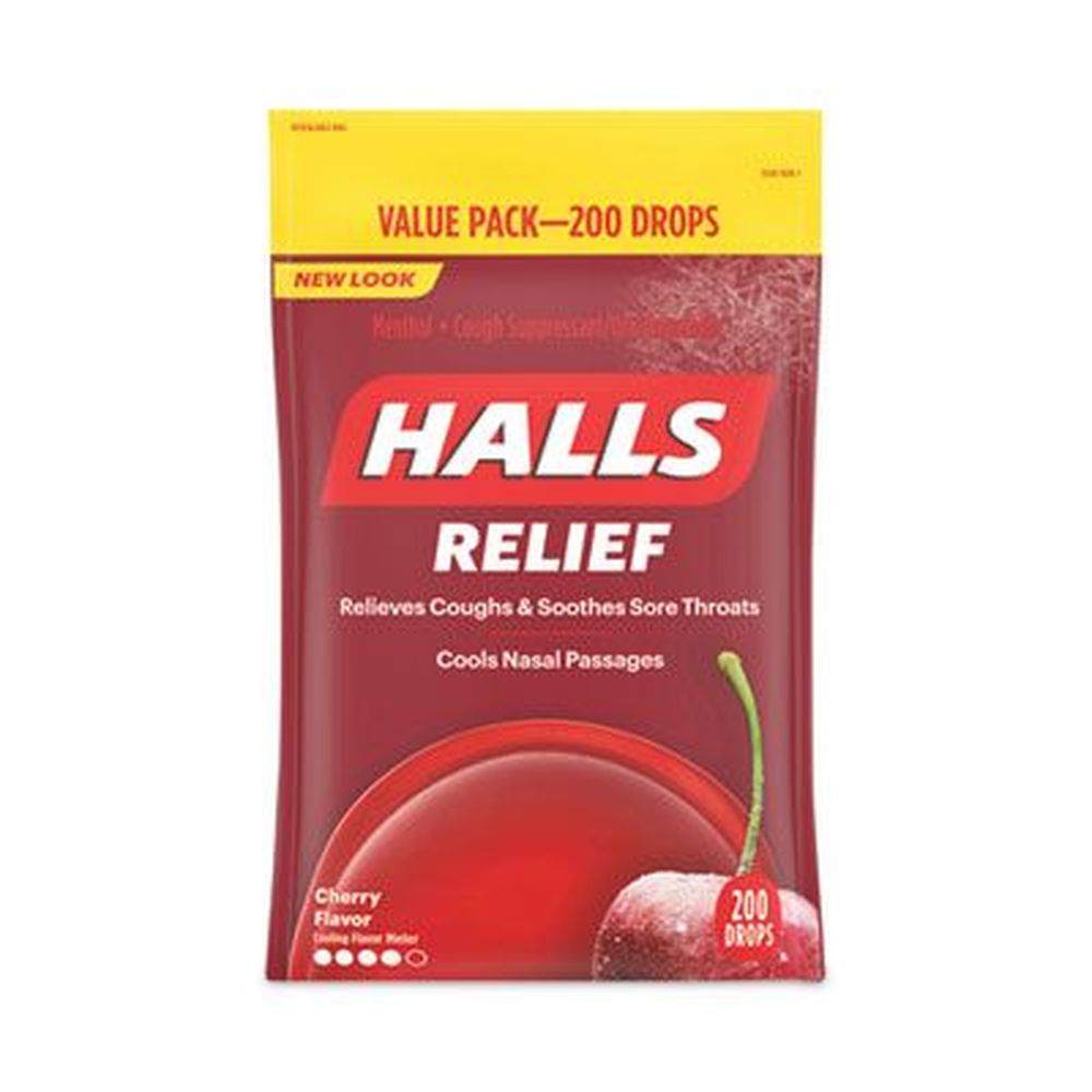 Halls Cherry Relief Menthol Cough Suppressant - Value Pack