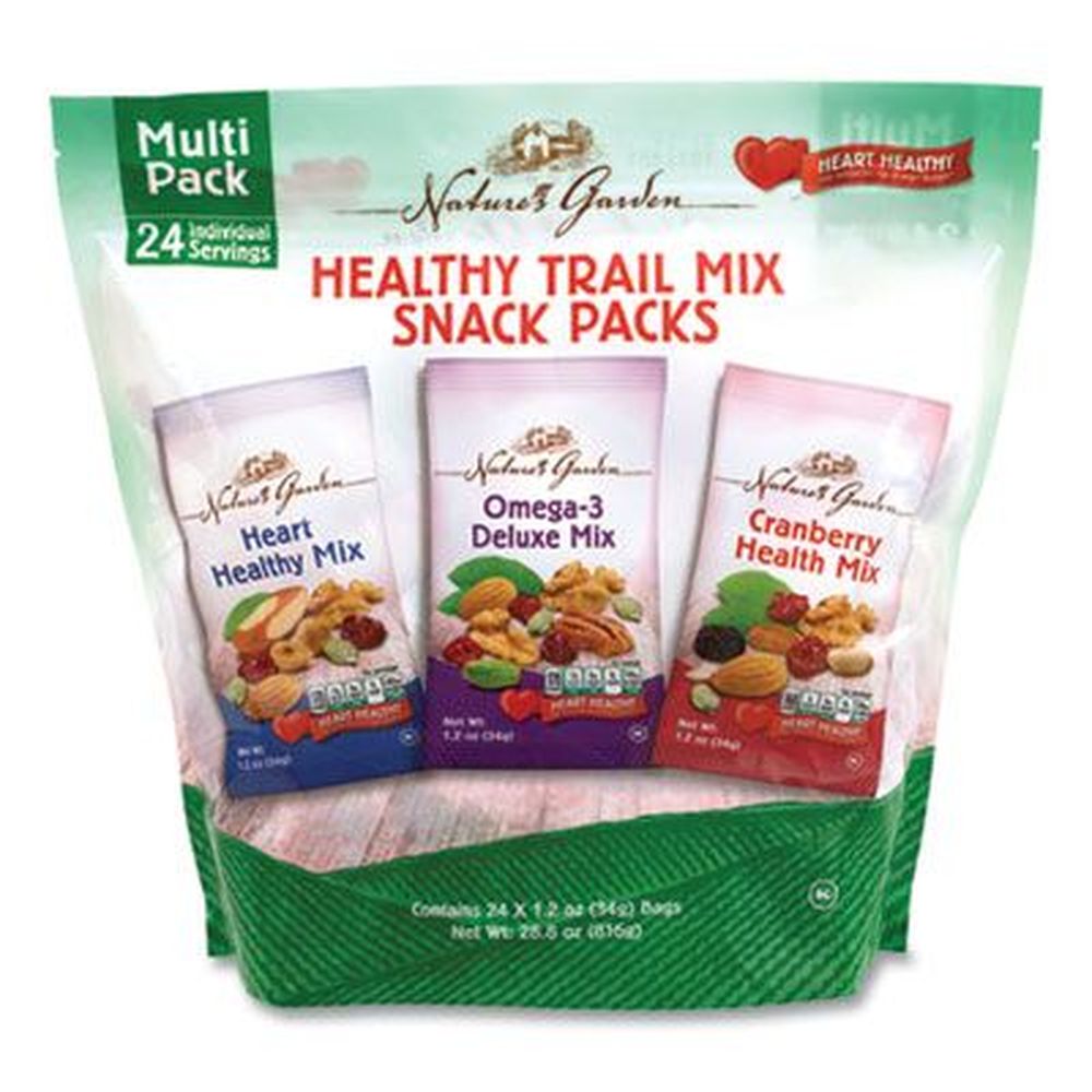 Natures Garden Healthy Trail Mix - Snack Packs, 1.2 Ounce Pouch -- 24 ...