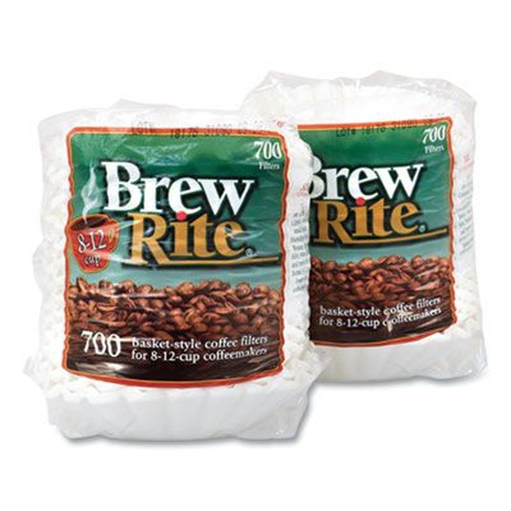 Brew Rite 8 to 12 Cup Size Basket Coffee Filters, 700 per bag -- 2 bags ...