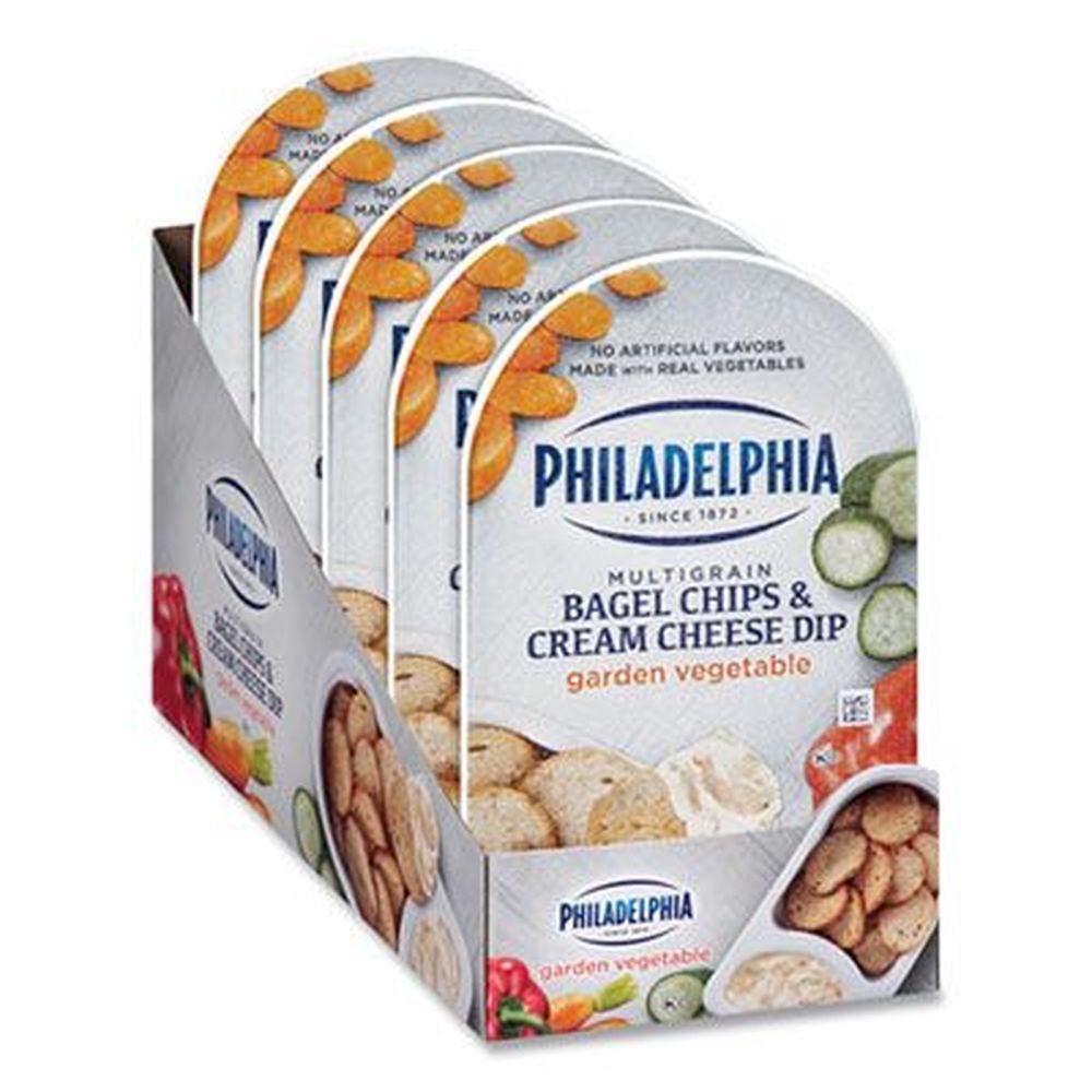 Kraft Multigrain Bagel Chips and Garden Vegetable Cream Cheese Dip ...