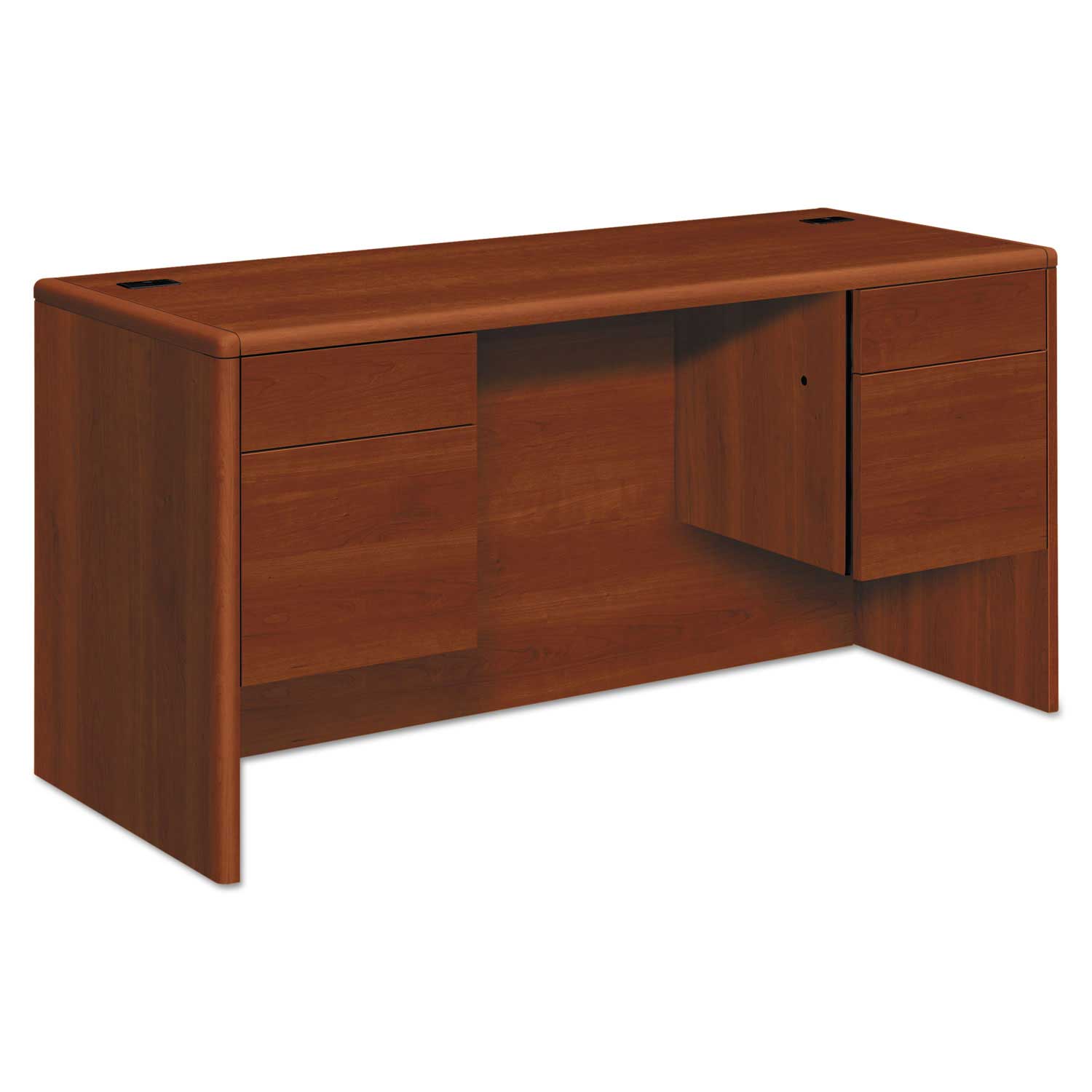 Hon 10700 Series Cognac 3/4 Height Pedestals Kneespace Credenza, 60 x ...